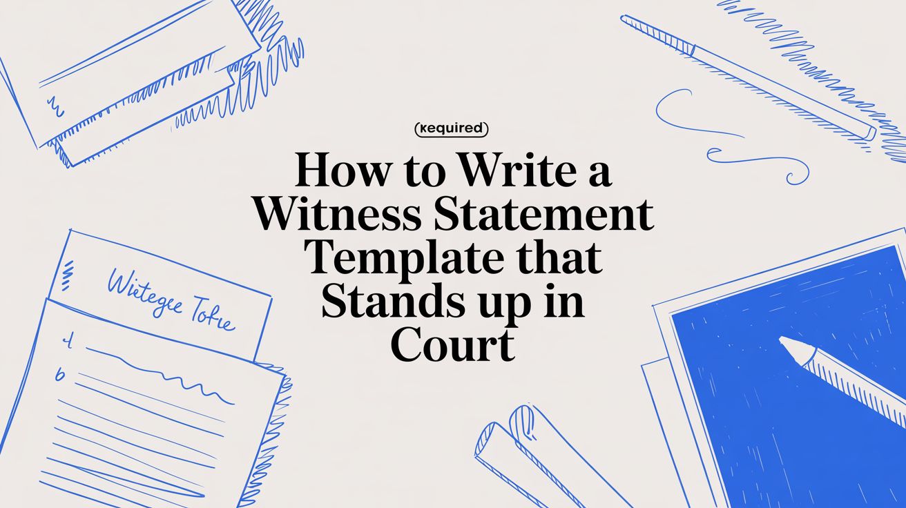 How to Write a Witness Statement Template That Stands Up in Court